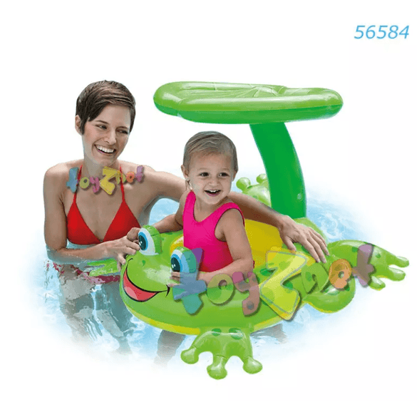 Baby Bote Infantil Sapinho Com Cobertura Intex - carrapeta