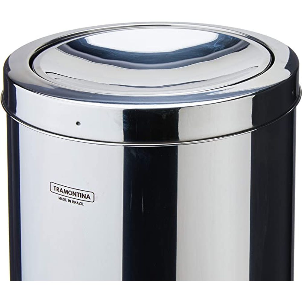 Lixeira Aço Inox com Tampa Basculante 20 Litros Tramontina - carrapeta