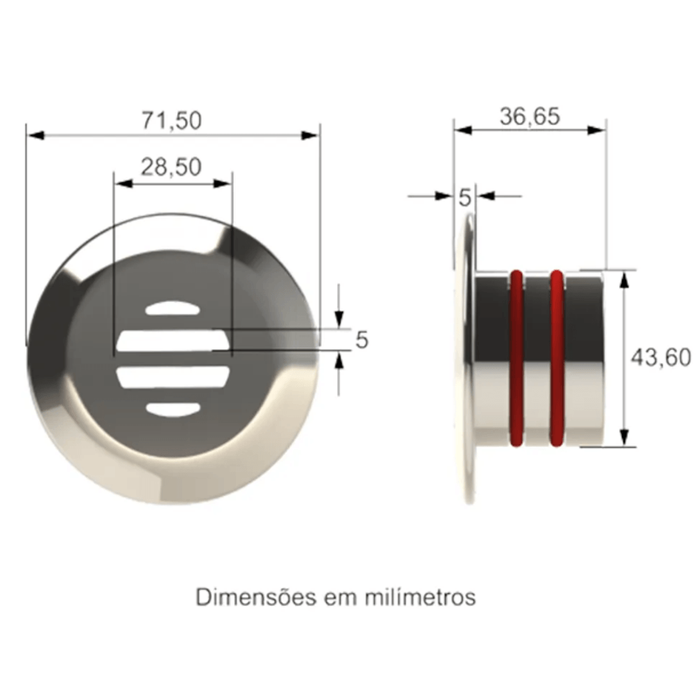 Dispositivo Nivelador Piscina Inox Premium Tholz - carrapeta