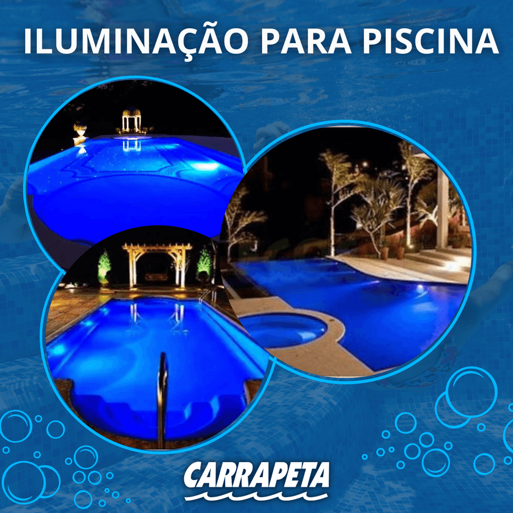 Refletor Led 9W Azul LXP Luxpool - carrapeta
