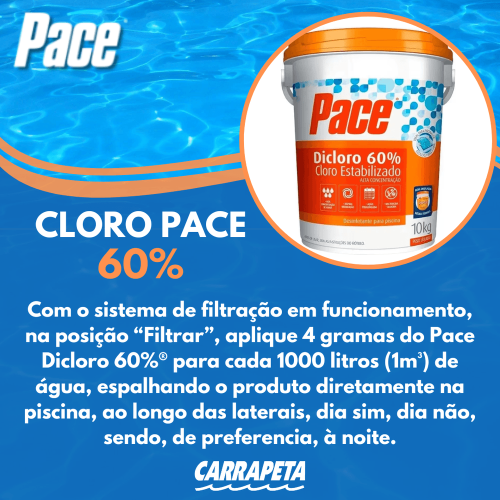 Cloro Pace Dicloro 60% 10kg - carrapeta