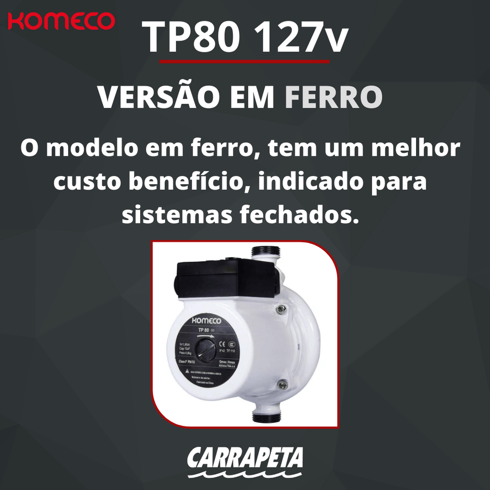 TP80 127v Komeco - carrapeta