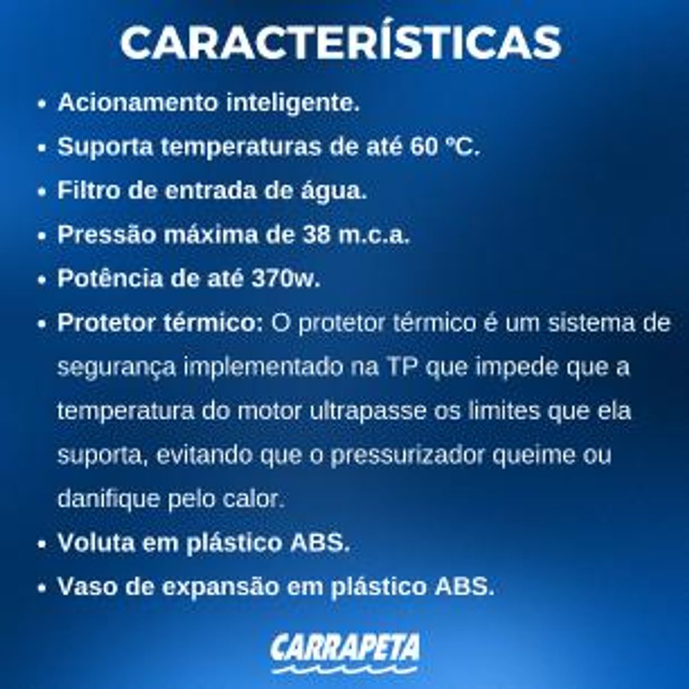 KOMECO-PRESSURIZADOR TP825 G3 BIVOLT - carrapeta